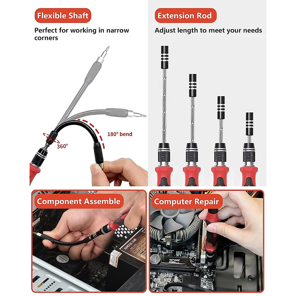 Precision Screwdriver Set, Computer Repair Tool Kit, 146 PCS Laptop Screwdriver Kit with 123 Bits, Magnetic Mat, Magnetizer, for iPhone, MacBook, PC, Tablet, PS5, Xbox, Switch, Game Console