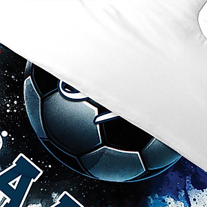 Jeminise Soccer Comforter Set - Custom Soccer Bedding with Name & Number Warm Comforter Twin for Soccer Fan Boys Soccer Room Decor for Boys (Soccer CFT-09, Twin/Full/Queen/King)