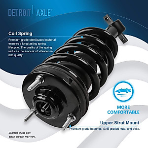 Detroit Axle - 6pc Suspension Kit for 2007-2013 Chevy GMC Silverado Sierra 1500 [w/o Electronic Suspension] Front Struts Sway Bars Rear Shock Absorbers Replacement 2008 2009 2010 2011 2012