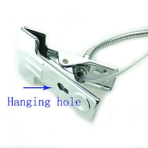 QUANS 5W 5x1W Cool White 19.68inch Clamp Clip on Gooseneck High Power LED Desk Table Light Lamp Ultra Bright Silver (Silver (Cool White))