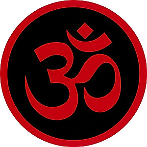 UNIQUE BRIGHT Om Symbol Yoga Meditation Window Sticker Decal (4.5" Circular)