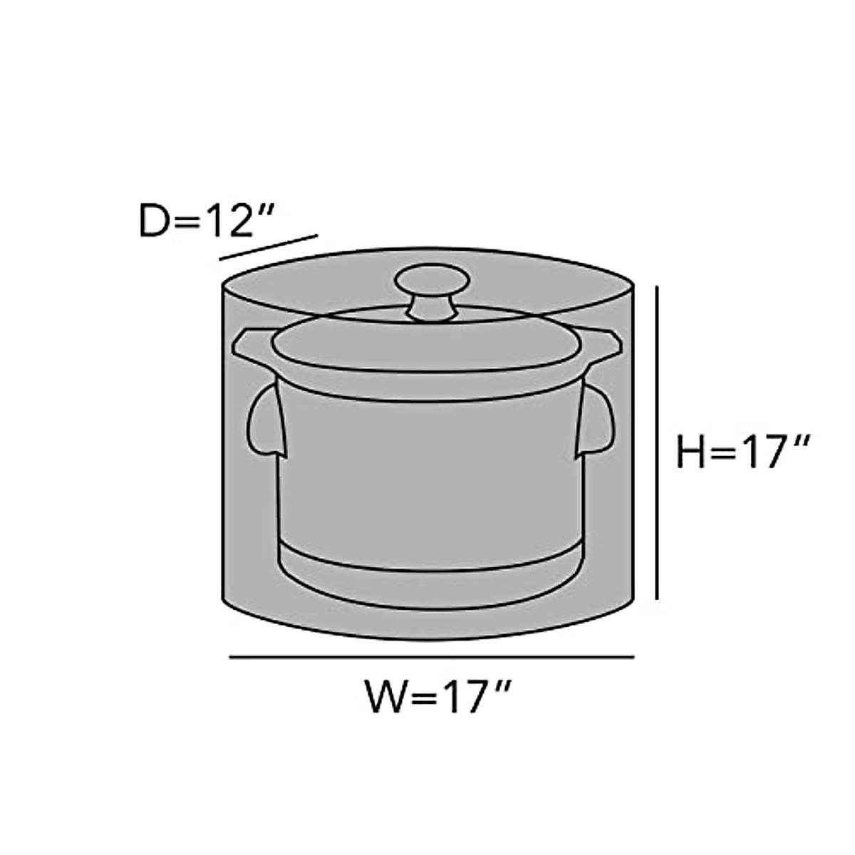 Covermates Keepsakes – Slow Cooker Cover – Dust Protection - Stain Resistant - Washable – Appliance Cover, Black