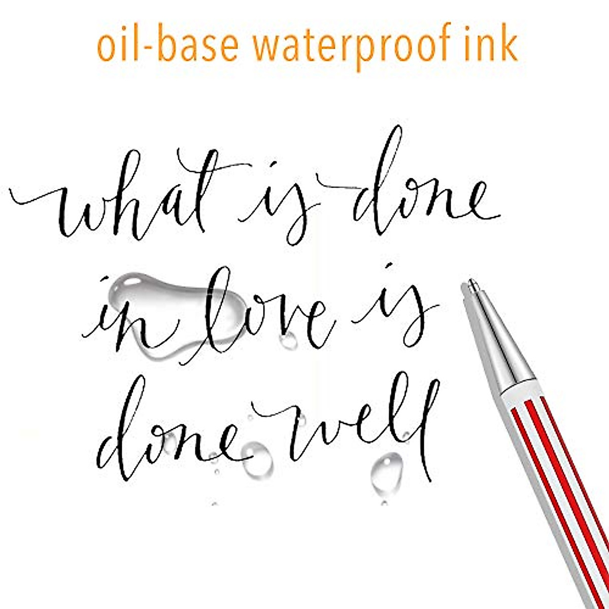 Unibene Slim Metal Retractable Ballpoint Pens Bulk of 6 Count, Patriotic American Flag for Swat, Veteran, Promotion, Graduation, Planner, Medium Point(1 mm Black Ink), School and Office Supplies