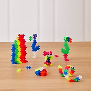 PLUS PLUS - Learn to Build Super Set - Basic Mix, 1,200 Pieces w/ 4 Baseplates - Construction Building Stem / Steam Toy, Interlocking Mini Puzzle Blocks for Kids