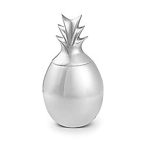 Nambe - Home Decor Collection - Pineapple Canister with Lid - Measures at 4.5" x 4.5" x 8" - Made with Nambe Alloy - Designed by Karim Rashid