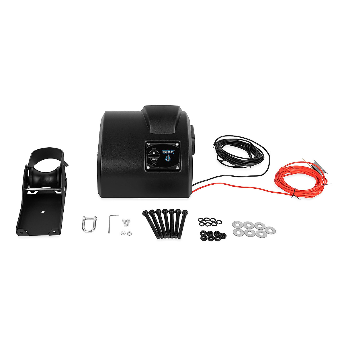 Trac Outdoors Fisherman 25-G3 Electric Anchor Winch - Anchors Up to 25 lb. - Includes 100-feet of Pre-Wound Anchor Rope with Use (69002)