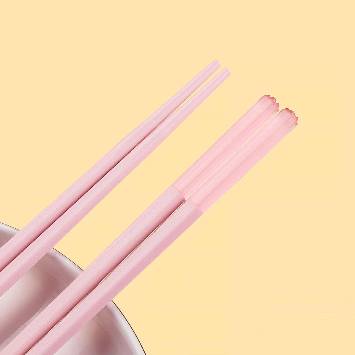 5 Pairs Fiberglass Chopsticks Pink Japanese Korean Chopsticks Reusable Non-Slip Chopsticks Dishwasher Safe, 9.6 Inches Long, 5 Patterns