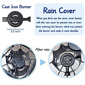 ARC CSA Approval Stander Propane Burner, 3 Burners Outdoor Propane Stove with Easy-Assemble Threaded Legs, 87,000BTU Triple Propane Burner Cast Iron Burner Ideal for Camping Burner and Other Outdoor Cooking