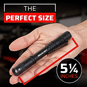 GearLight S100 LED Pocket Pen Light- 2 Small, Compact Flashlights with Clip for Tight Spaces, Police Inspection, Nurses & Medical Use