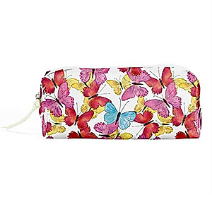 Pencil Pouch Pencil Case Pencil Bag Pen Case Pouch Box Organizer for Teen Girls Boys School Students Waterproof Zipper Pouch for Office Supplies Makeup, Watercolor Butterfly Print Butterfly Decor