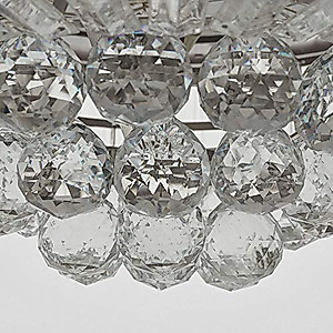 42inches Brushed Nickel crystal Ceiling Fan Indoor with Light and Remote,Ceiling Fans Retractable Blades Bedroom Ceiling Fan with Lights and Remote Control LED Ceiling Fan Light Kit