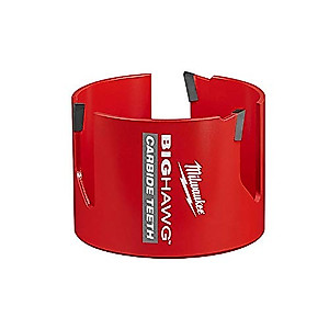 Milwaukee 49-56-9295 BIG HAWG Carbide Hole Saw (2-1/8, 2-9/16, 3, 3-5/8, 4-5/8 Inches) Kit (9-Piece) with PACKOUT Case