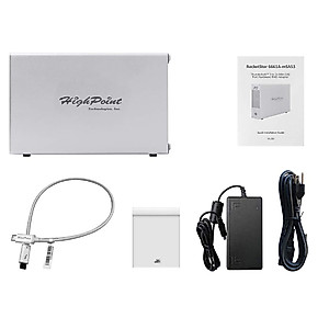 High Point RocketStor 6661A-MSAS3 Thunderbolt 3 to 2X Mini-SAS Ports Hardware RAID Adapter (8X SAS/SATA Channels)