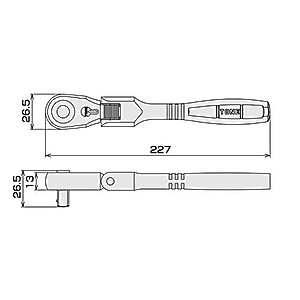 TONE RH3FH 3/8" Drive 72 Teeth Ratchet w/Flex Head