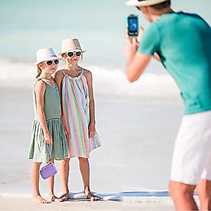 GWCASE Digital Camera Case Compatible with CAMKORY/for YISENCE/for VAHOIALD/for Kodak Pixpro/for Canon PowerShot ELPH 180 190/ for Sony DSCW800 DSCW830 Kids Camera with SD Card and Cable -Purple