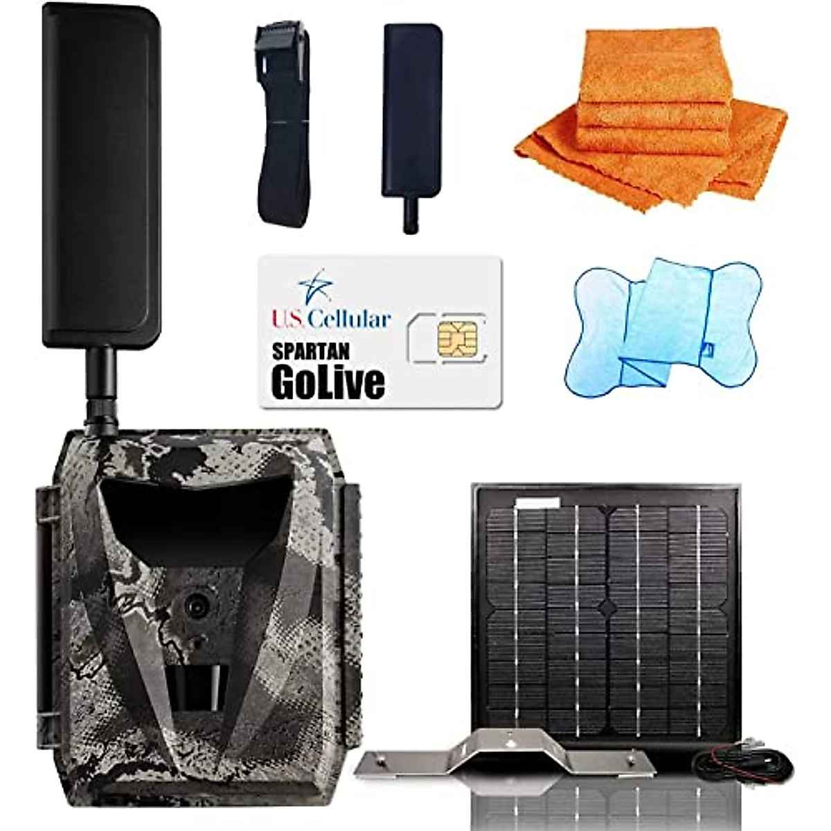 Spartan GoLive Solar Kit Bundle Deal with Mr.Towels Edgeless Microfiber Towel (GoLive US Cellular GL-ULTEb)