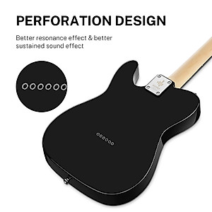 Donner 39 Inch TL Electric Guitar & 10W Guitar Amplifier, Electric Bass Guitar Amp Protable with APP Effector Input for Recording，Acoustic Guitar Combo Practice Amp Protable M-10 with Distortion Tone