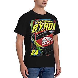 William Byron 24 Men's T-Shirt Crewneck T-Shirt Tight Sport Short Sleeve Classic Printing Performance