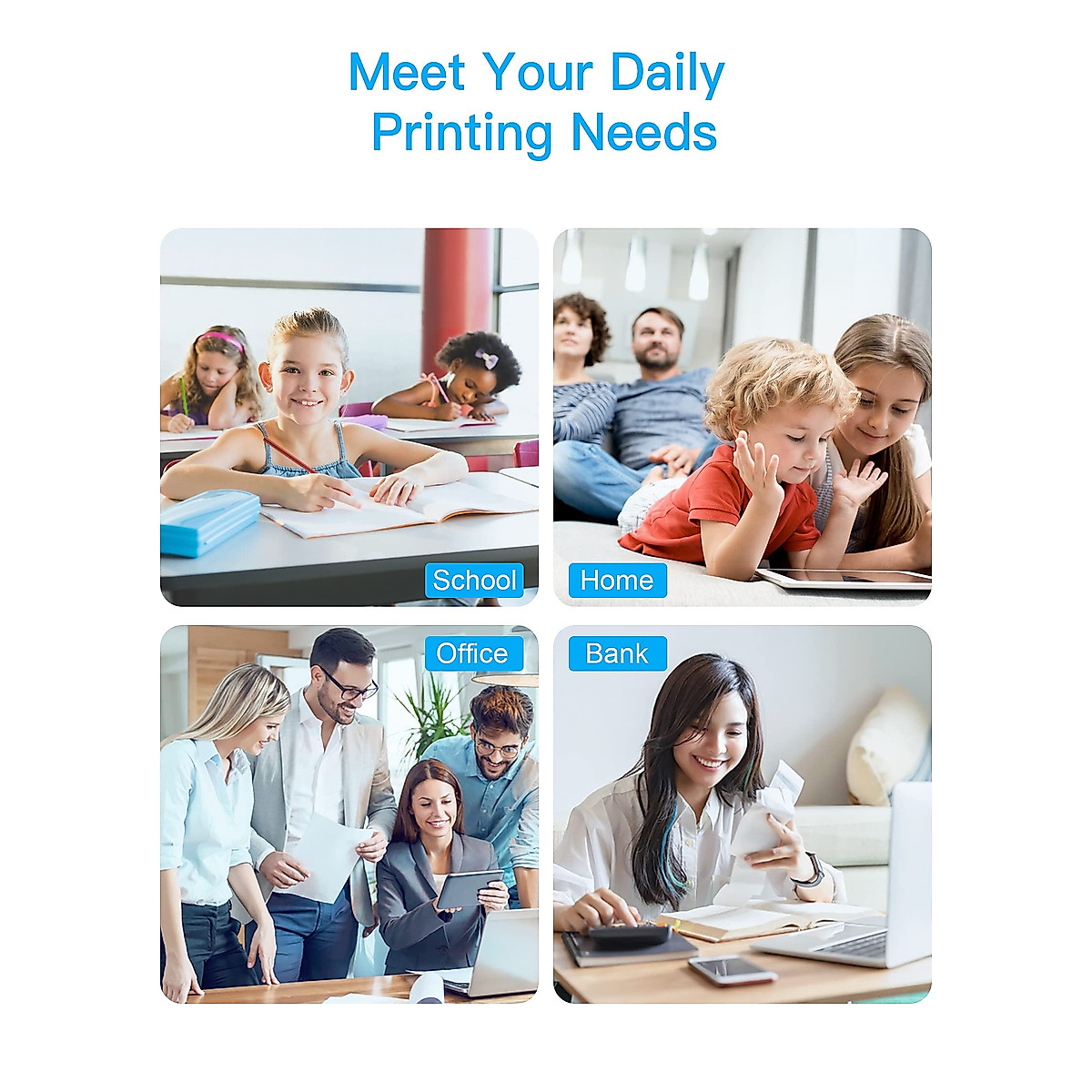 GPC Image Remanufactured Ink Cartridge Replacement for HP Ink 65 65XL Black and Color use with DeskJet 3755 2652 2655 3700 3752 Envy 5055 5052 5000 5010 AMP 100 120 Printer Tray(Black, Tri-Color)