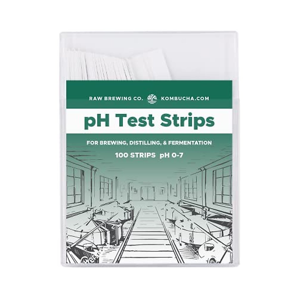 Kombucha.com pH Test Strips for Brewing, Distilling, and Fermentation (100 Test Strips, 0-7 pH Range)