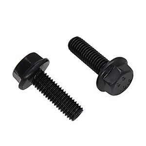 binifiMux 10pcs M8 x 25mm Flanged Hex Head Bolts Flange Hexagon Screws, Full Thread, Grade 10.9 Alloy Steel, Black Oxide Finish,