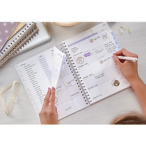 Southworth Planner (January 2024-December 2024), 8.5" x 11", Soft Butterfly, Premium 28#/105 gsm Paper, Large Twin Wire (91042)