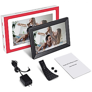 FRAMEO 10.1 inch WiFi Digital Photo Frame 1280x800 HD IPS Touch Screen, Digital Picture Frame with 32GB Internal Memory, Auto-Rotate, via Frameo App from Anywhere, Black