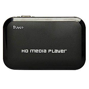 Buyee Portable HD for 1080P Resolution Multi Media Player 3 Outputs Hdmi, Vga, Av, 2 Inputs Sd Card
