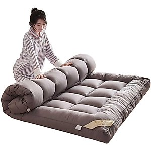 LUIVZD Memory Foam Mattress Japanese Floor Mattress, Japanese Floor Mattress Portable Foldable Mattress Single Double Folding Tatami Floor Mat Futon Mattress Full Size (Color : A, Size : 90X190cm)