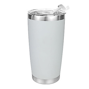 Wet Work Double Wall Tumbler 20 oz Made from Durable Stainless Steel for Hot and Cold Drinks - Insulated Travel Mug for Coffee Tea Wine with Leak Proof Lid for Travel Hiking Camping Gifts - White