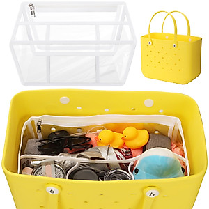 Tiga Clear Insert Divider Organizer for Bogg Bag - Sectional Organization of Items - Accessories for Bogg Bags - with Waterproof Zipper Storage Bag - PVC Material