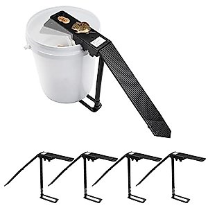 4 Pcs Mouse Trap Bucket Walk The Plank Mouse Trap Humane Flip and Slide Auto Reset Safe Waterproof Rat Trap Catcher Bucket Including Ramps for Indoor Outdoor House