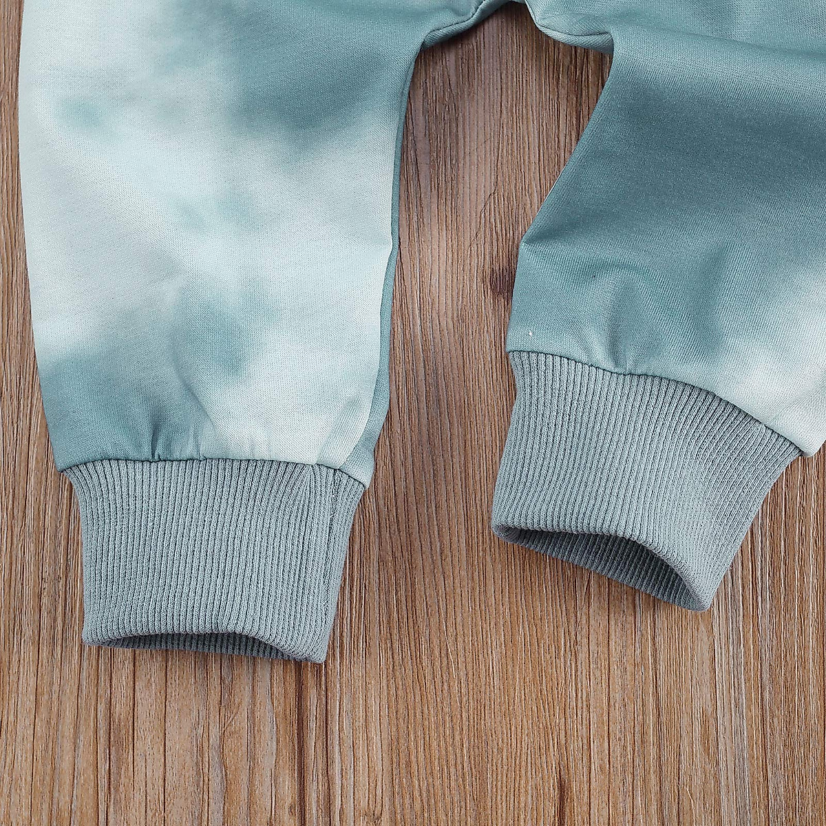 Muasaaluxi Newborn Baby Boys Outfits Long Sleeve Top Pullover Sweatshirt Long Pants Pajamas 2Pcs Tie Dye Clothes Set (Blue Gray, 0-6M)