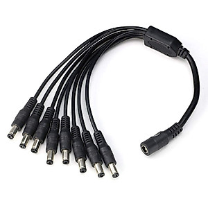 12V 5A Power Supply for CCTV Security Camera DVR Swann Lorex Defender 8 Split CG（Adapter with 8ways Cable）