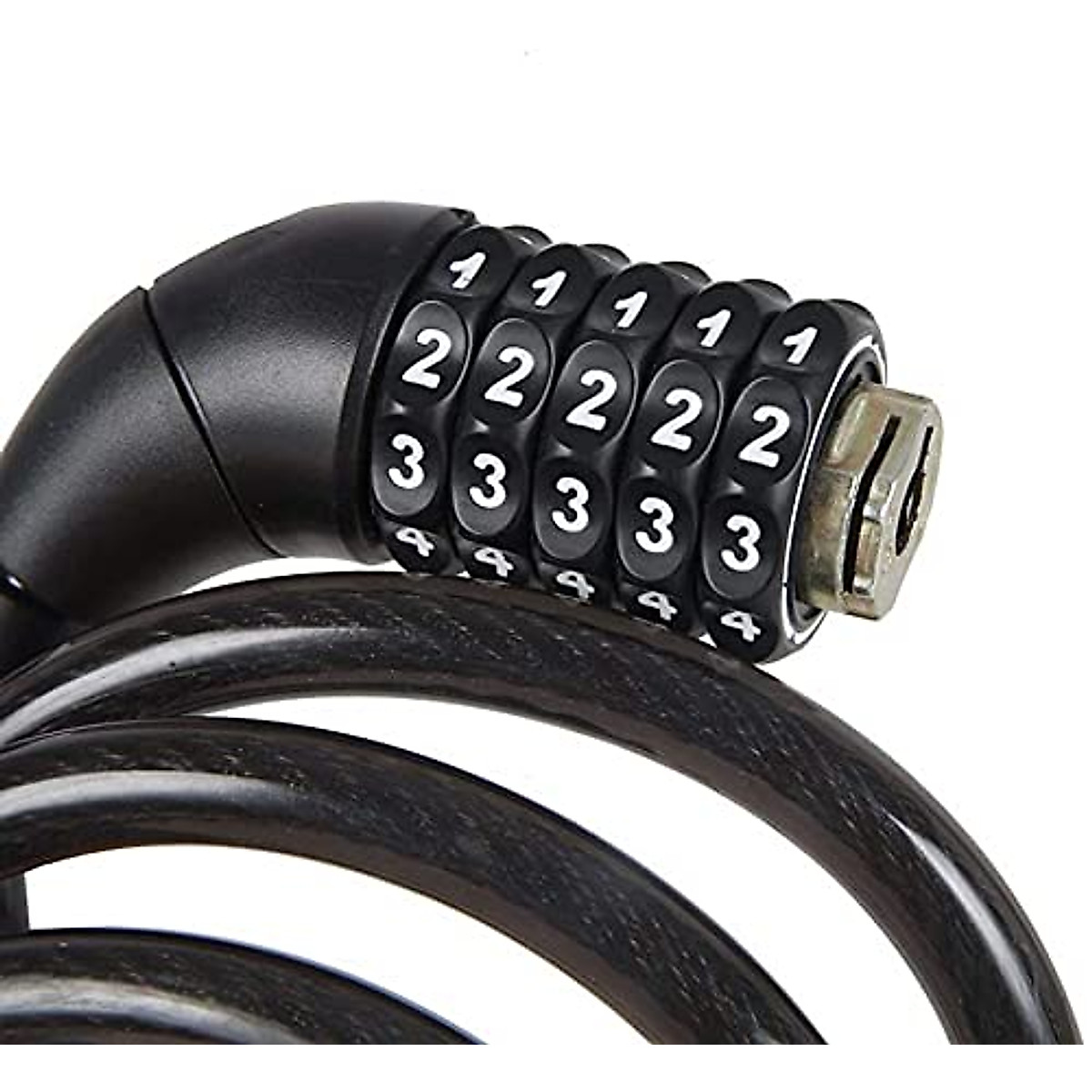High Security 5-Digit Combination Lock for Bicycle Lock, Anti-Theft Mountain Bike Bicycle Lock, Black
