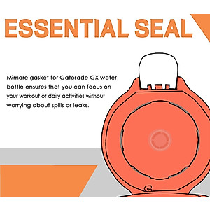 Mimore 6 Pack Gasket for Gatorade Water Bottle Lid Replacement, Food Grade Silicone Water Bottle Gasket Replacement Compatible with Gatorade GX Bottle Rubber Seal
