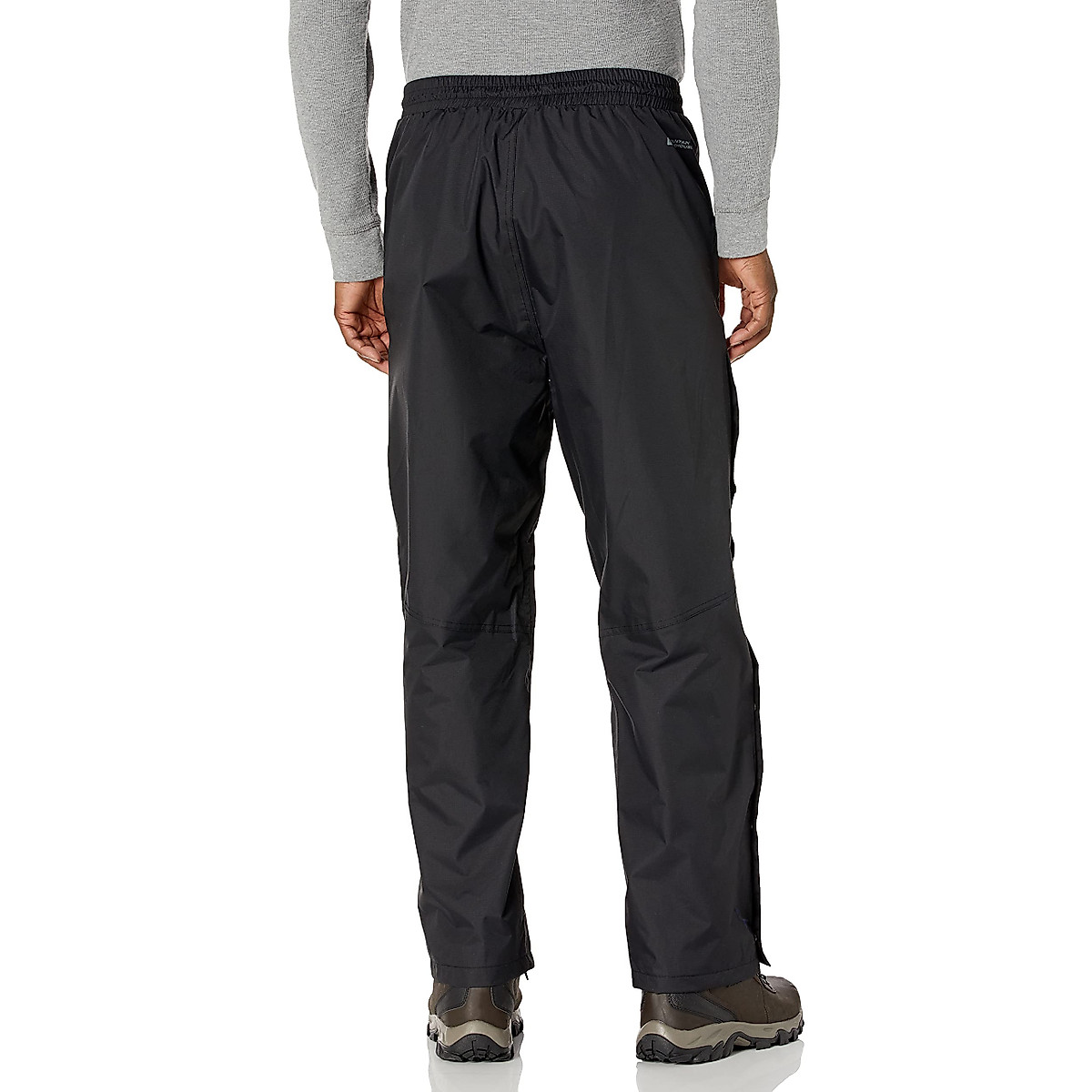 Mountain Warehouse Downpour Mens Waterproof Overtrousers - Breathable Rain Pants, Ripstop Black X-Large