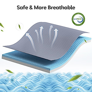 Unipon 3 Inch Firm Mattress Topper Full Size, Firm to Extra Firm Memory Foam Mattress Topper for Pressure Relief, Support Foam Bed Topper with Removable Bamboo Cover