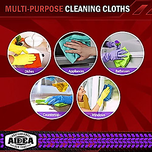 AIDEA Microfiber Cleaning Cloths-50 Pack, Premium All-Purpose Car Cloth, Lint Free, Scratch-Free, Absorbent Cleaning Towel for Cars, SUVs, RVs, Trucks, and Boats Gifts(12in.x12in.)
