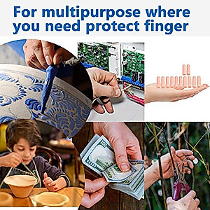 JKcare Large Finger Cots, 10 Pack Silicone Finger Sleeves Support for Trigger Finger & Arthritis - Finger Covers Protector for Cracked Finger, Corn & Callus Pain Relief