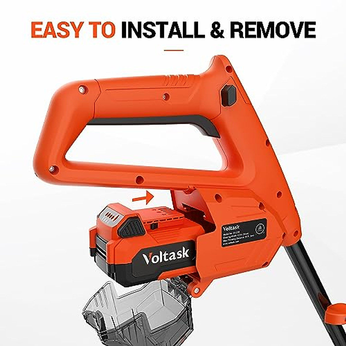 VOLTASK 20V 4.0AH Lithium-Ion Battery Replacement Cordless Snow Shovel SS-20D