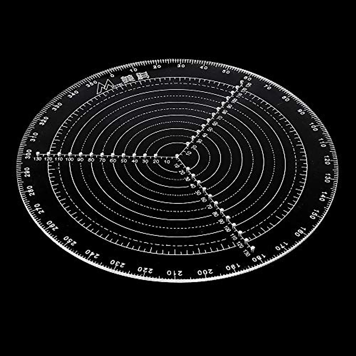 300mm /11.8inch Round Center Finder Compass for Wood Turners Lathe Work Clear Acrylic Drawing Circles Diameter