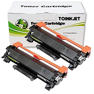 TOINKJET 2-Pack Compatible Replacement for Brother TN760 TN-760 TN-730 TN730 Toner Cartridge to use with DCP-L2550DW MFC-L2710DW L2750DW HL-L2350DW L2370DW L2390DW HL-L2395DW Printers