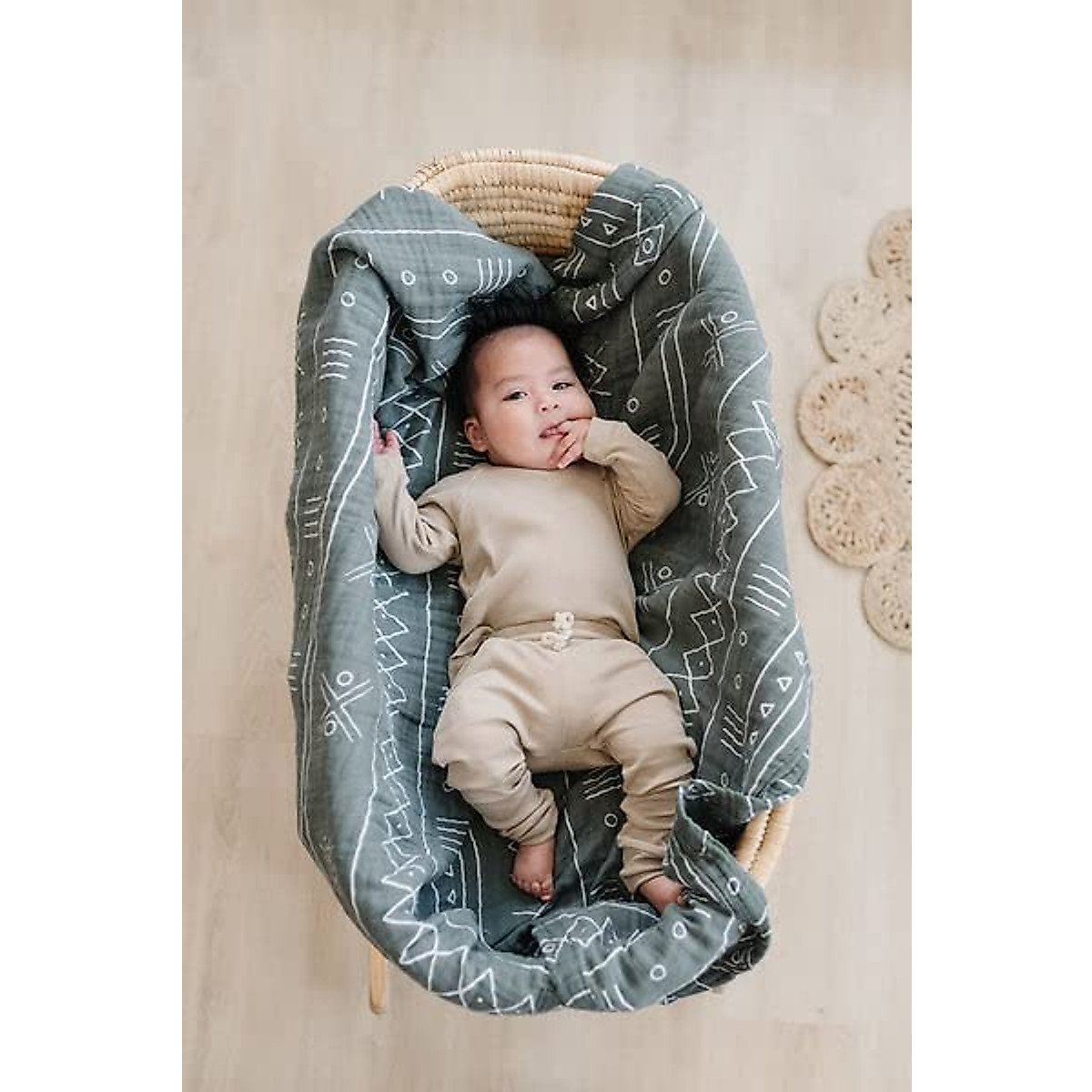 Mebie Baby Muslin Quilt, Wildflower, 100% Muslin Cotton Baby Blankets for Girls and Boys, Muslin Baby Blanket for Newborns, Babies, Toddler, Soft Muslin Swaddle Blankets, 47"x47"