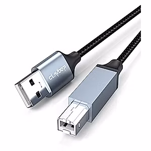 CLAVOOP USB Printer Cable 6.6FT, USB A to B 2.0 Printer Cord High-Speed Printer USB Type B Cable Compatible with HP Office, Canon, Dell, Epson XP, Lexmark, Brother DCP, Samsung and More