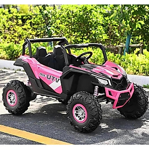 Next Generation 4X4 Upgraded Kids Ride ON CAR Power Wheel Quad Buggy UTV MX Side by Side RZR ATV 24V XL Rubber Tiers