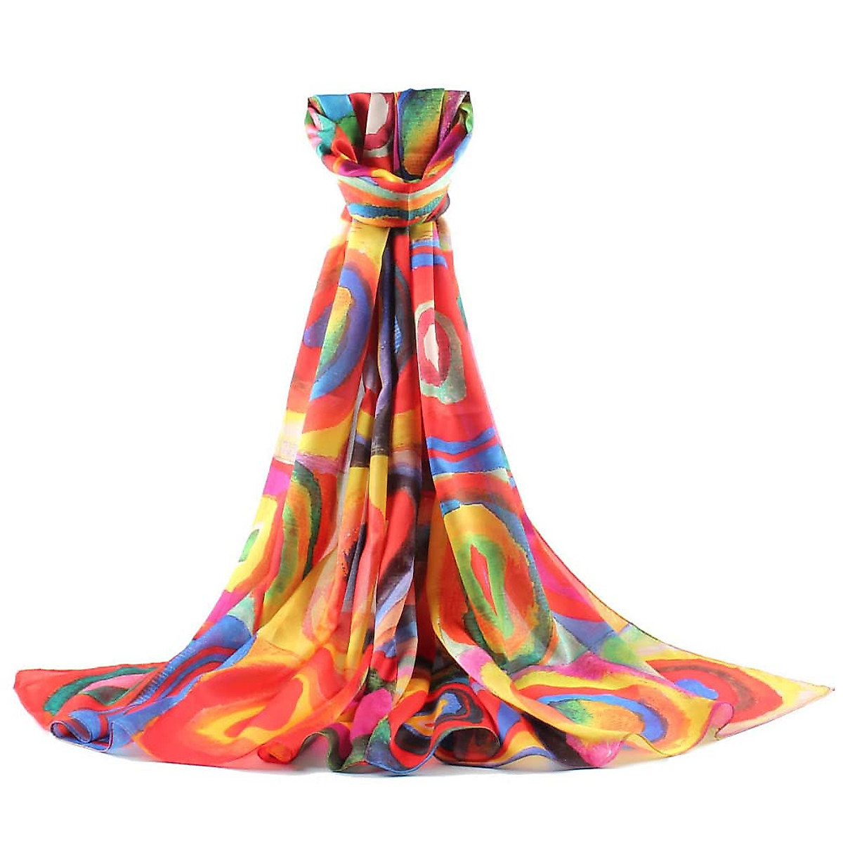 Umjetnost Women's Silk Feeling Scarf Long Satin Fashion Scarves Lightweight Shawls Wraps (SL4)