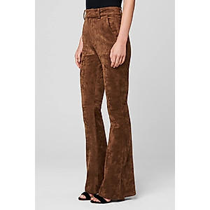 [BLANKNYC] Womens Luxury Clothing Vegan Leather Wide Wale Corduroy Flare Pant, Fairweather Friend, 27