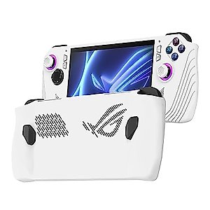 BoxWave Case Compatible with ASUS ROG Ally Z1 Extreme - FlexiSkin, Silicone Cover Soft Low Profile 360 Protection for ASUS ROG Ally Z1 Extreme, ASUS ROG Ally Z1 Extreme, Ally Z1 - Winter White