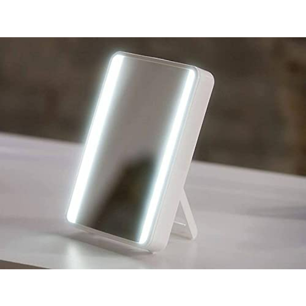 iHome Portable Vanity Mirror with Bluetooth Audio, LED Lighting, and Includes a Micro Fiber Cleaning Cloth